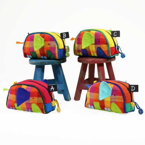 Elephant Zip Pouch, Fireflies - Lionheart Imports