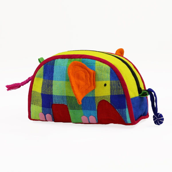 Elephant Zip Pouch, Grasshopper - Lionheart Imports