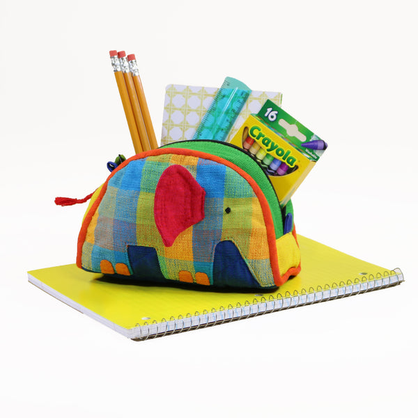 Elephant Zip Pouch, Fireflies - Lionheart Imports